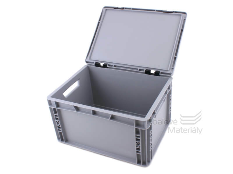 Euro přepravka s víkem 40x30x22 cm - Obalové Materiály
