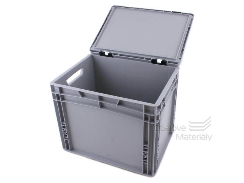 Euro přepravka s víkem 40x30x32 cm - Obalové Materiály